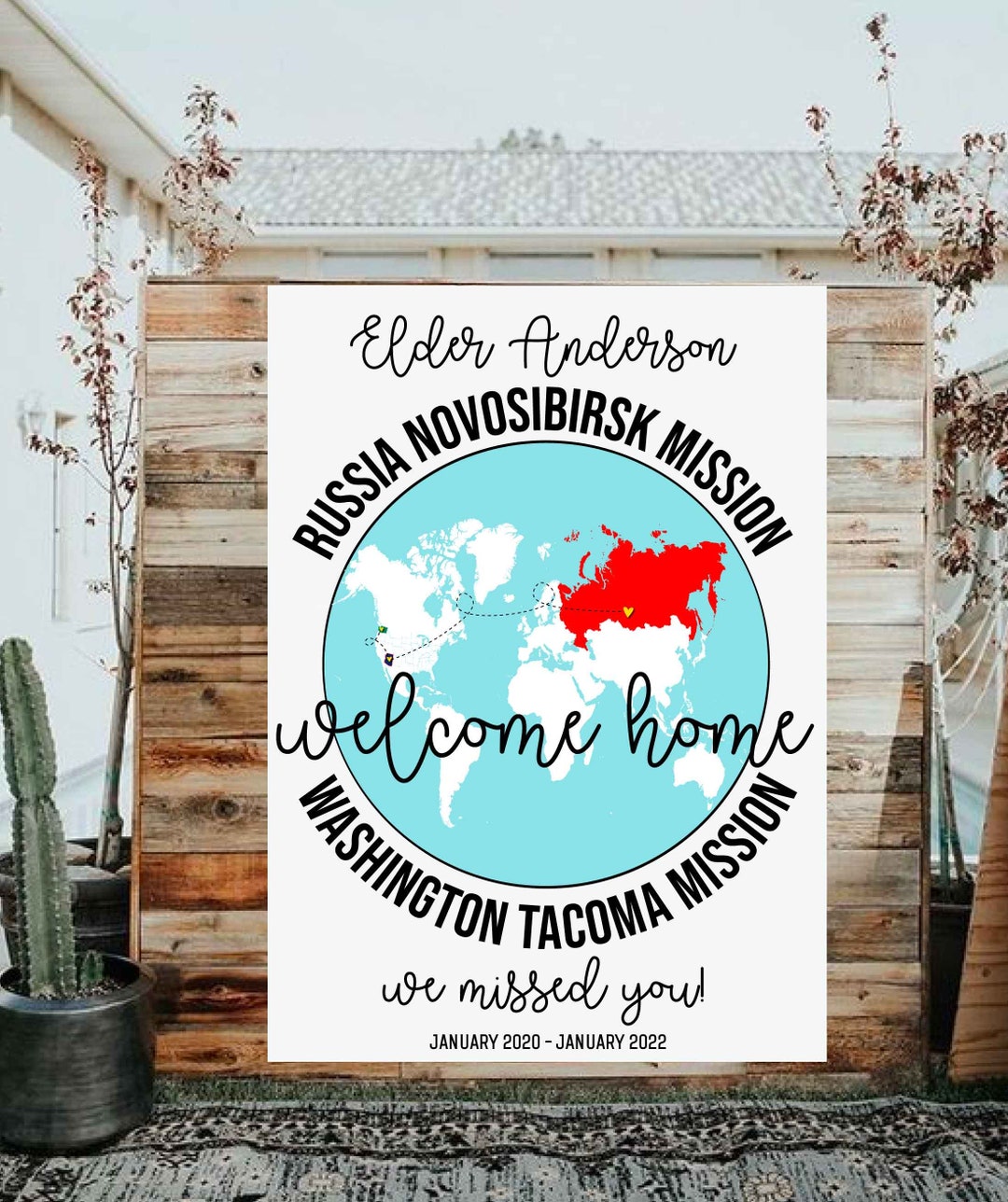 Welcome Home Missionary Banner - Missionary Welcome Home Sign for 2 ...