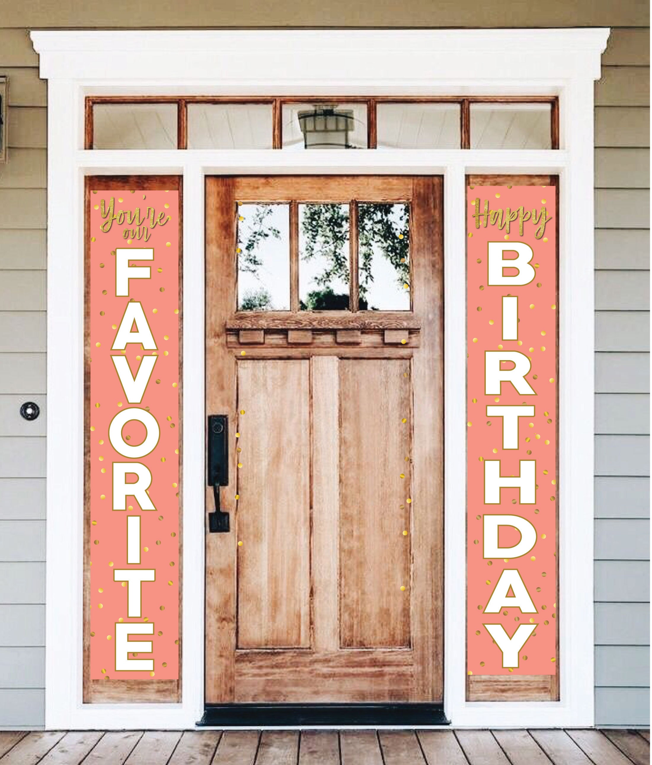 Birthday Banners for Front Door Yard Sign Customize and | Etsy