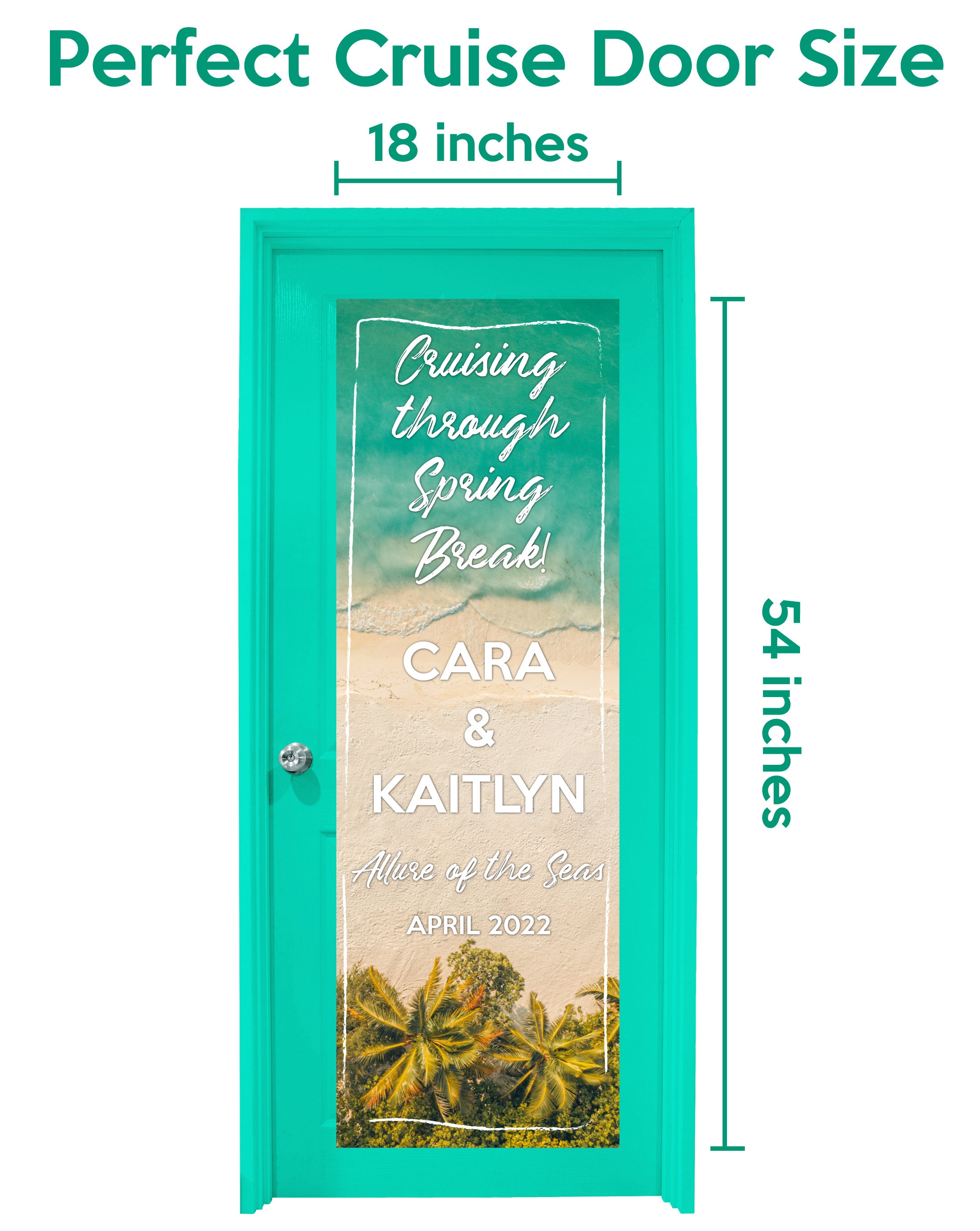 Personalized Cruise Cabin Door Banner - Beach Scene, 54" X 18" - Etsy