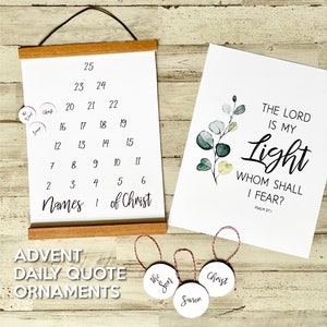 25 Names of Christ Christmas Printable Advent Calendar Instant Download ...