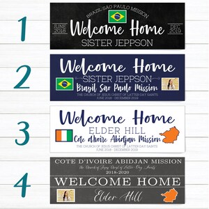 Missionary Banner Welcome Home Sign Choose Your Options - Etsy