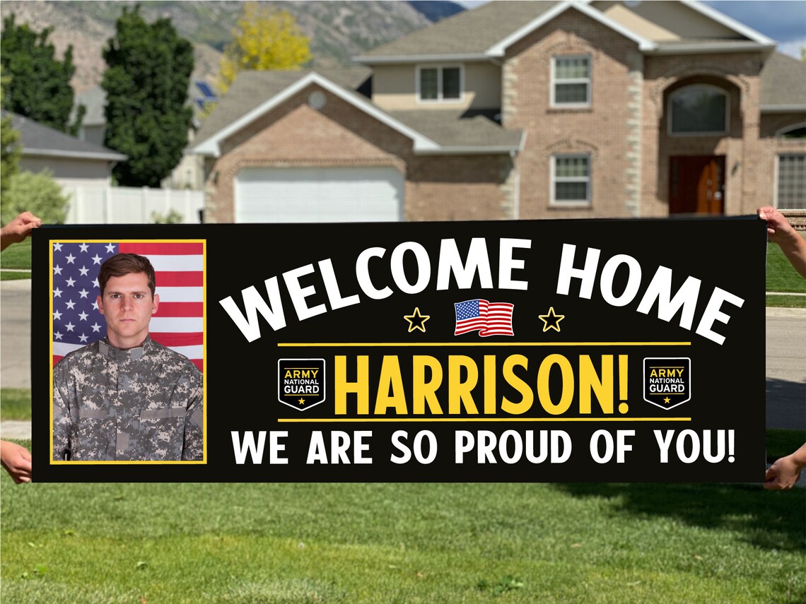 Military Welcome Home Banner Army National Guard Boot Camp - Etsy