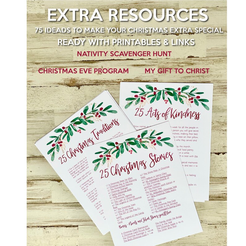 25 Names of Christ Christmas Advent Calendar – KJV Printable (digital ...