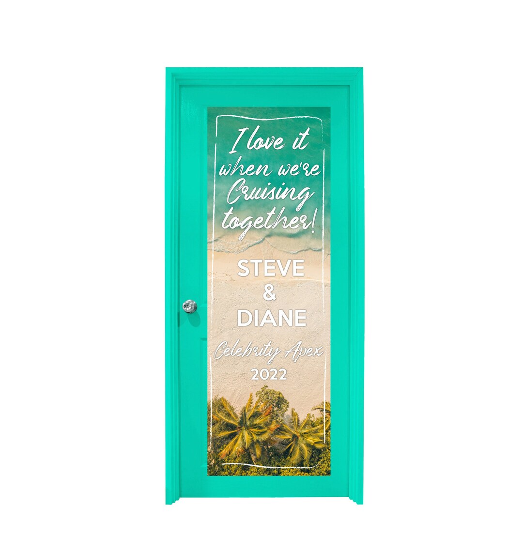 Personalized Cruise Cabin Door Banner - Beach Scene, 54" X 18" - Etsy