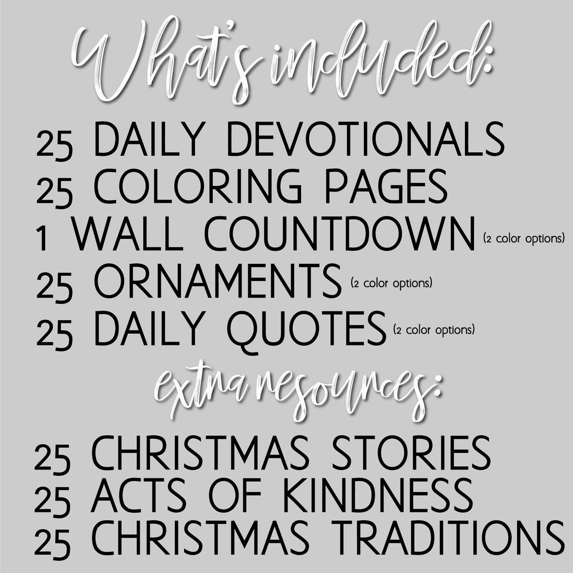 25 Names of Christ Christmas Advent Calendar – KJV Printable (digital ...