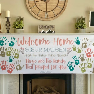 Missionary Banner Welcome Home Sign - Choose Your Options - Comes With ...