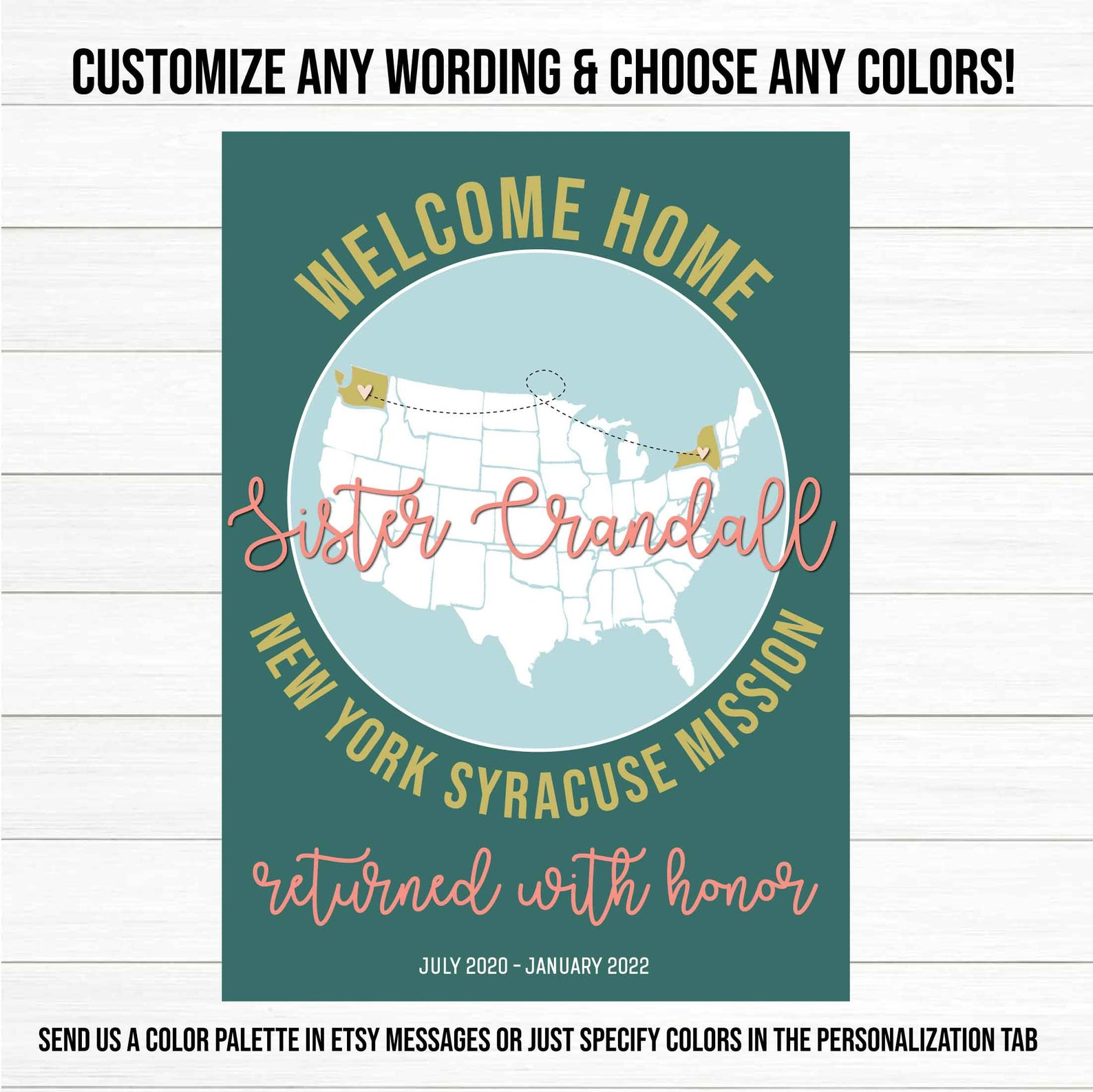 Welcome Home Missionary Banner, Customizable Keepsake Sign for 2 ...