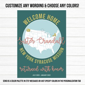 Welcome Home Missionary Banner - Missionary Welcome Home Sign for 2 ...