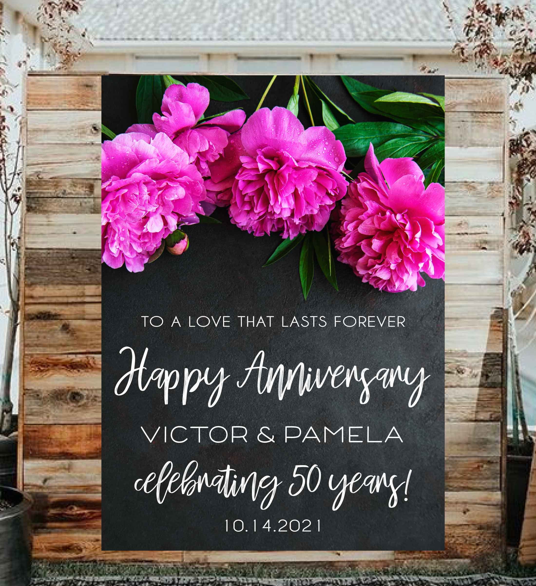 Any Custom Wording 50th Birthday Banner Backdrop Sign or - Etsy