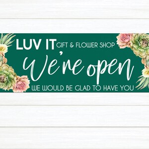 Now Open Banner - Now Open Sign - Customize With Your Business Name or ...