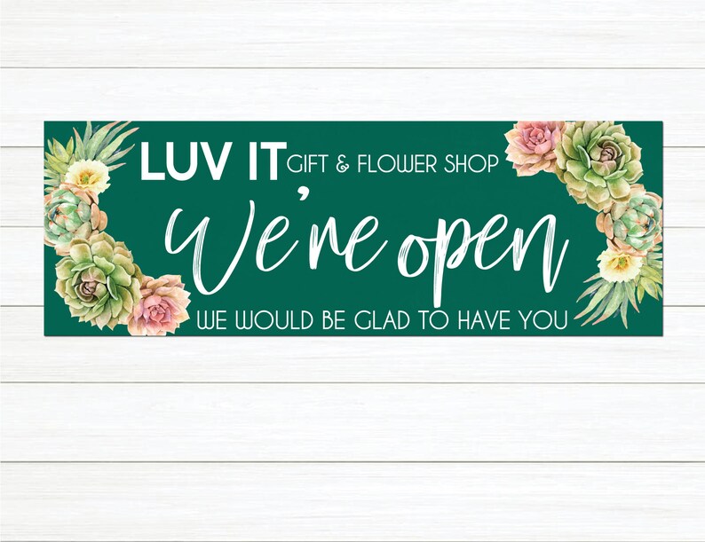 Now Open Banner - Now Open Sign - Customize With Your Business Name or ...
