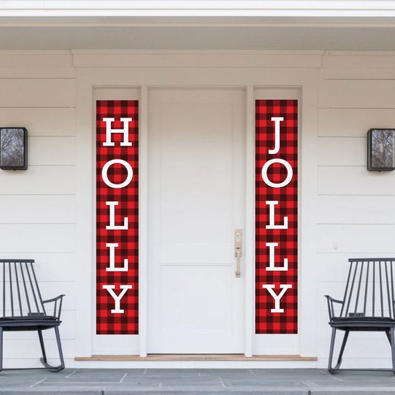 Christmas Banner for Door Outdoor Christmas Decor Front - Etsy