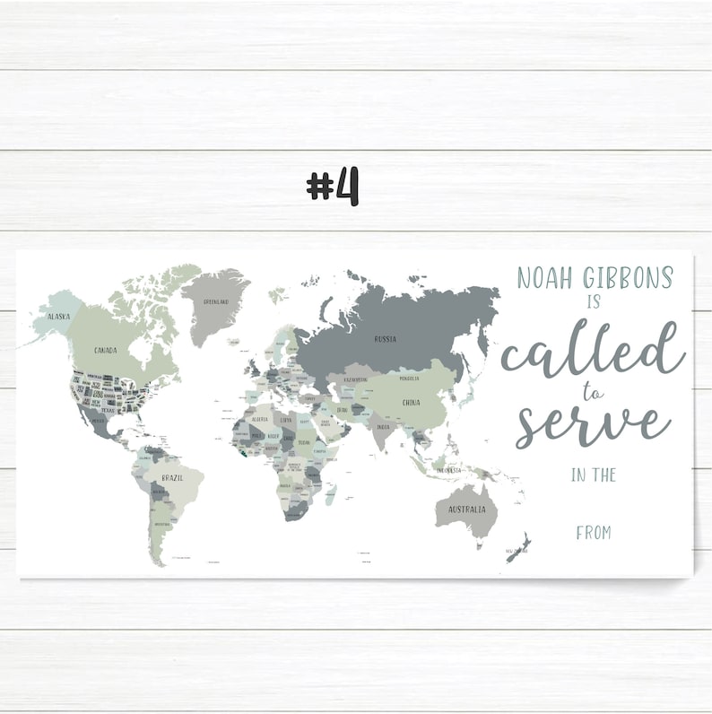 Personalized Missionary Map Banner – Calling Party Decor (digital ...
