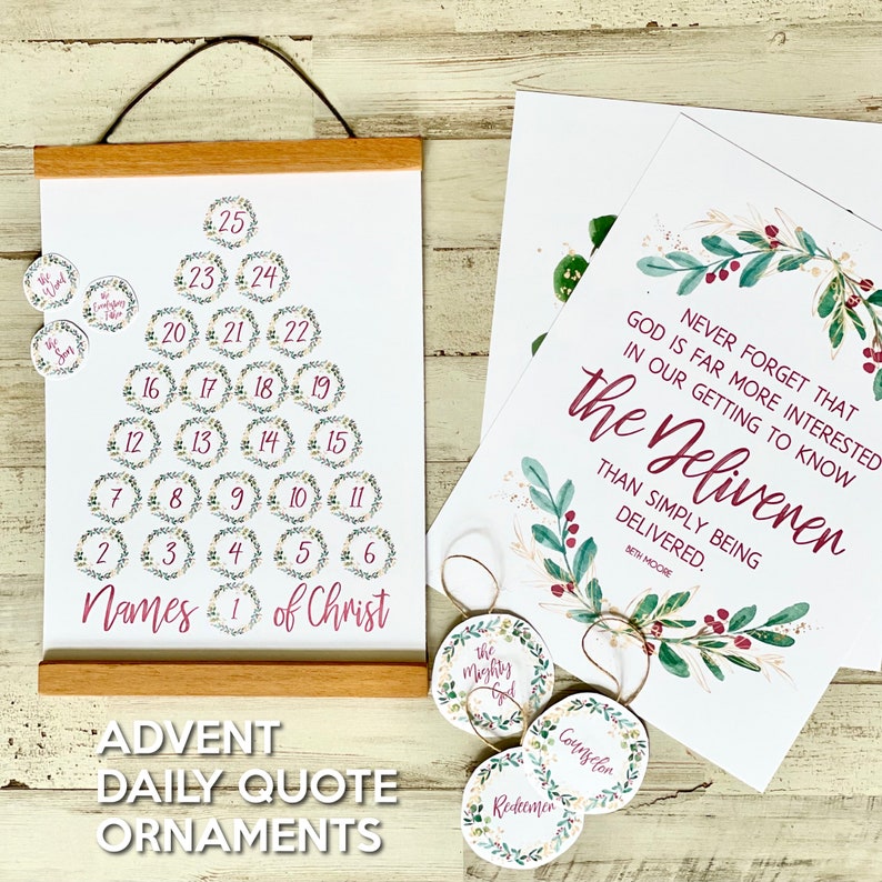 25 Names of Christ Christmas Advent Calendar – KJV Printable (digital ...