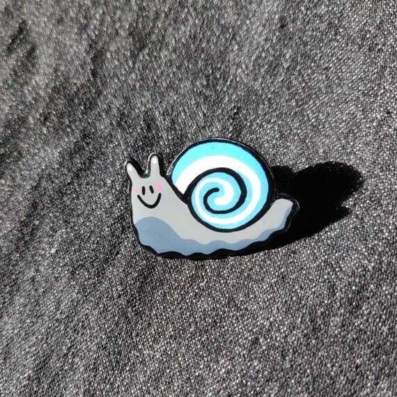 Demiboy Pride Snail Pin handmade Brooch Jewelry - Etsy