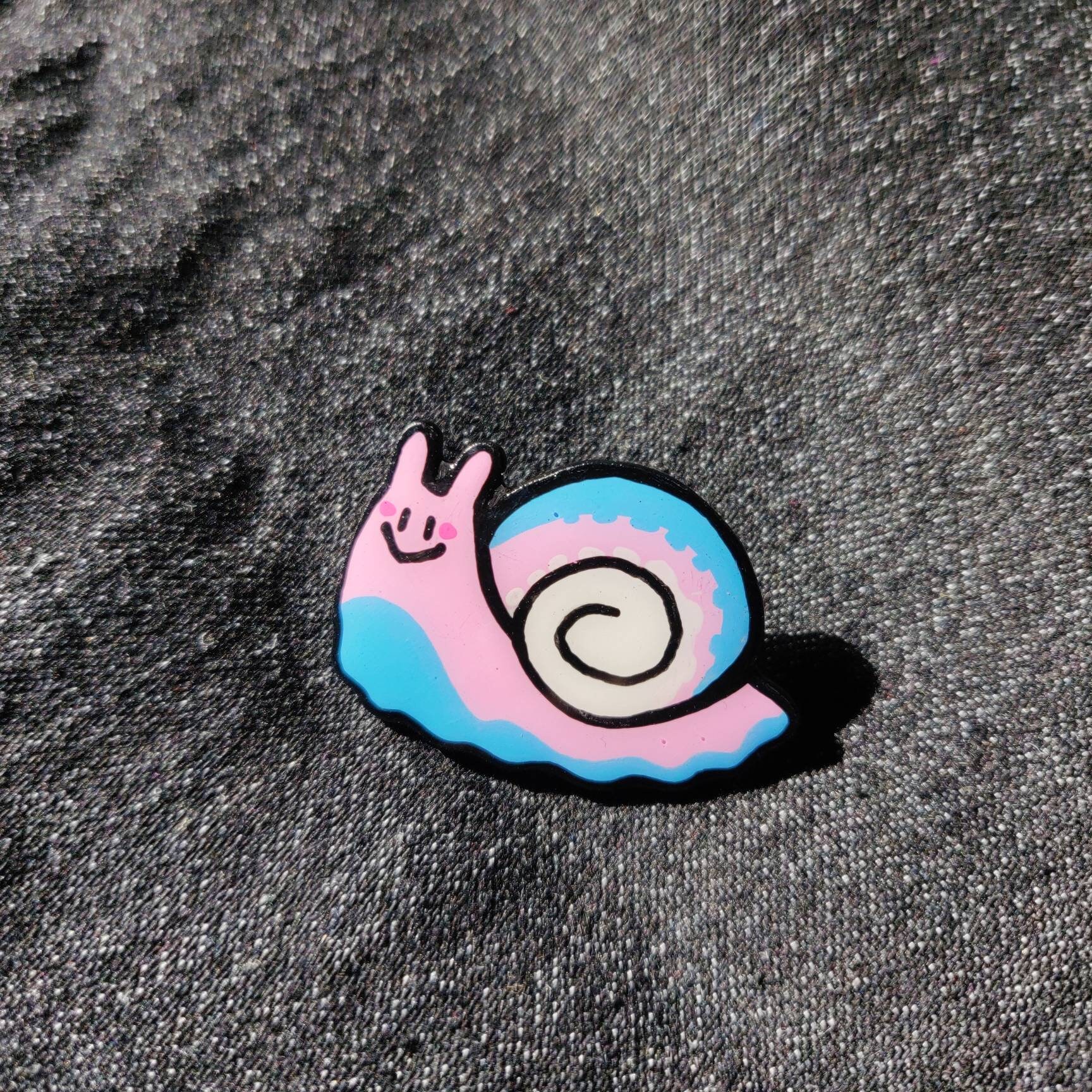 Trans Pride Snail Pin handmade Brooch Jewelry - Etsy UK