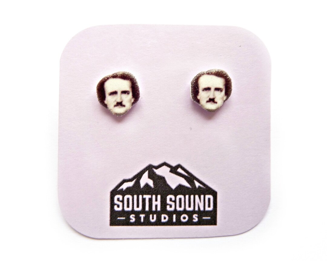 Edgar Allan Poe Stud Earrings - Etsy
