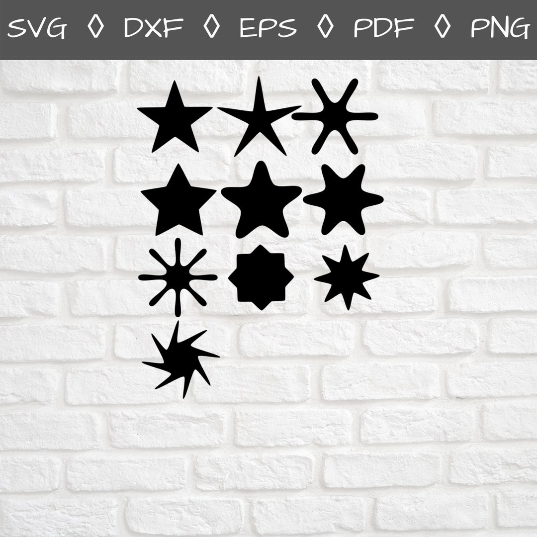 Star Svg Star Stencil Star Svg Bundle Basic Star Svg Cricut - Etsy