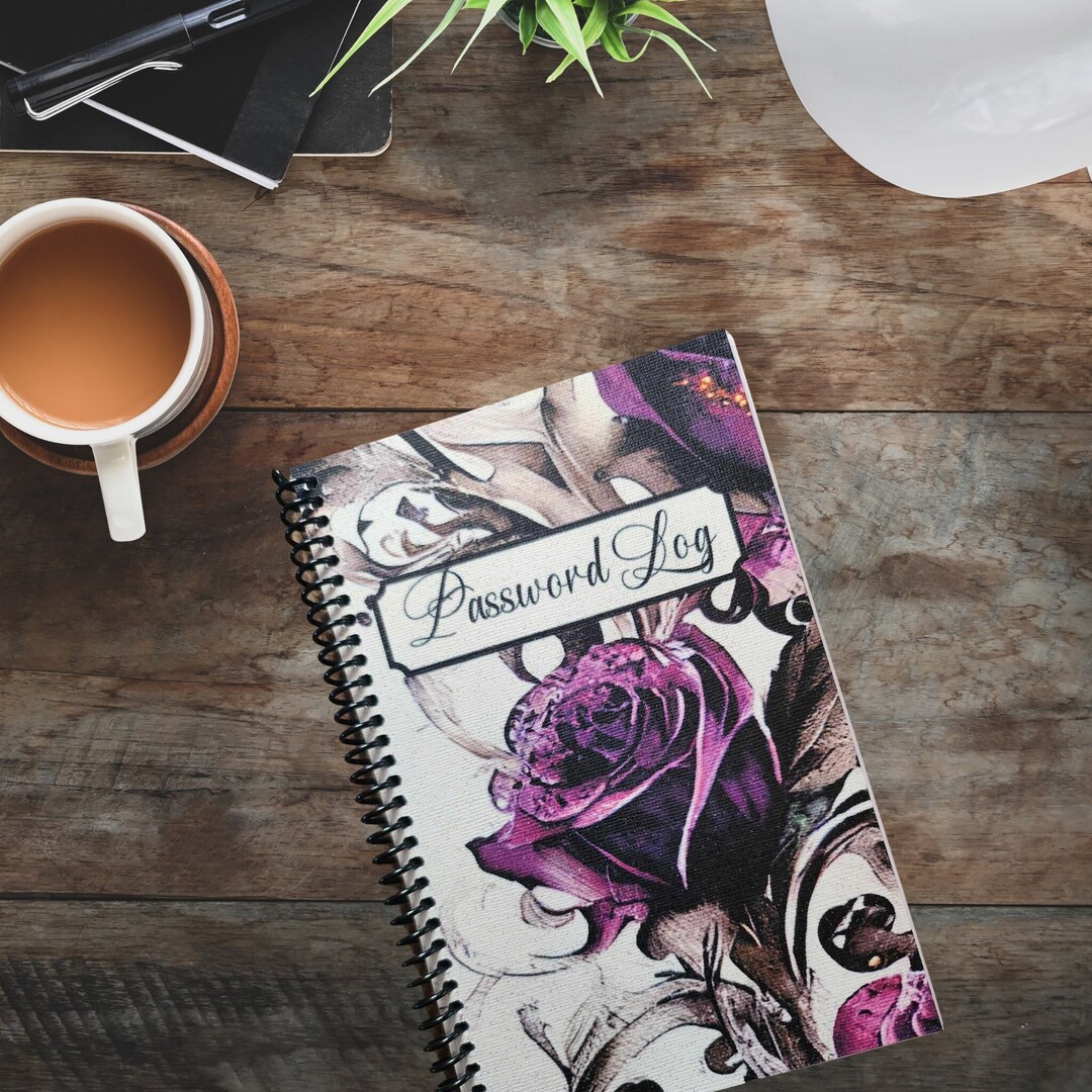 Accounts and Passwords Log Book Journal Tracker, Personalized Password ...
