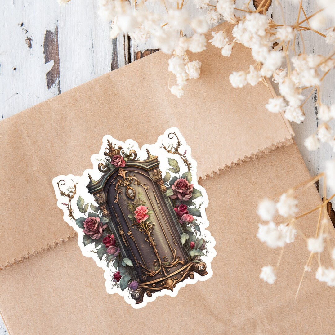 Gothic Fantasy Vintage Wardrobe Print Die Cut Decal Sticker for Laptops ...