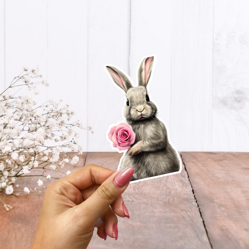 Bunny Rabbit Sticker Set Set of 8 Vinyl Die-cut Stickers - Etsy