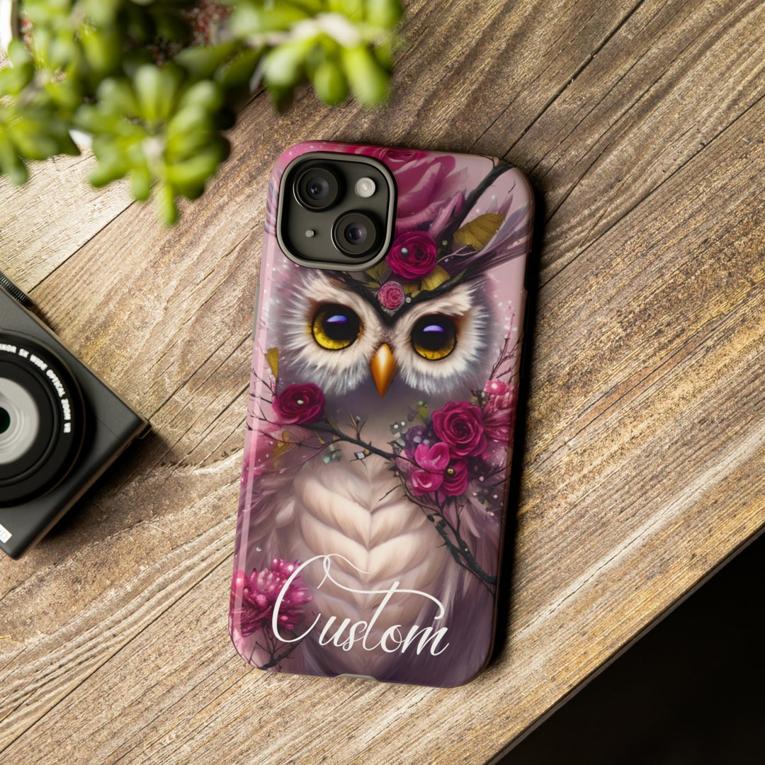 Cute Owl Custom Phone Case for Various Cell Phone Models, Personalized ...