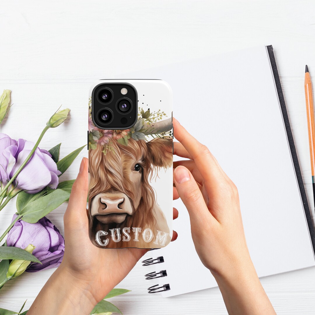 Highland Cow Custom Phone Case for Various Cell Phones Models ...