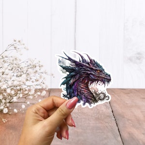 Gothic Dragon Sticker SET OF 6/dragon Decor DIY Stickers for Smooth ...