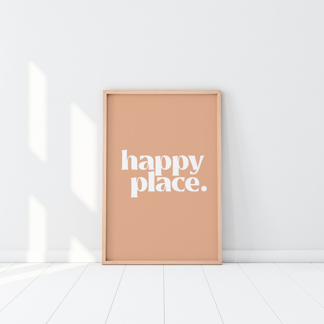 Happy Place | Art Print | DIGITAL DOWNLOAD - Etsy