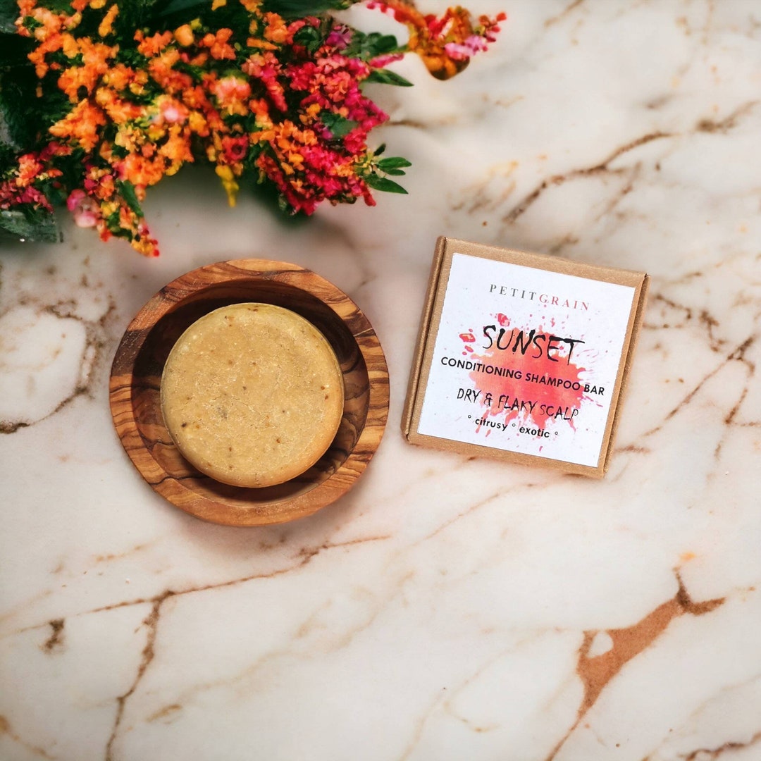 SUNSET Natural Solid Conditioning Shampoo Bar / Exotic Scent Shampoo Bar /palm Oil Free, Vegan ...