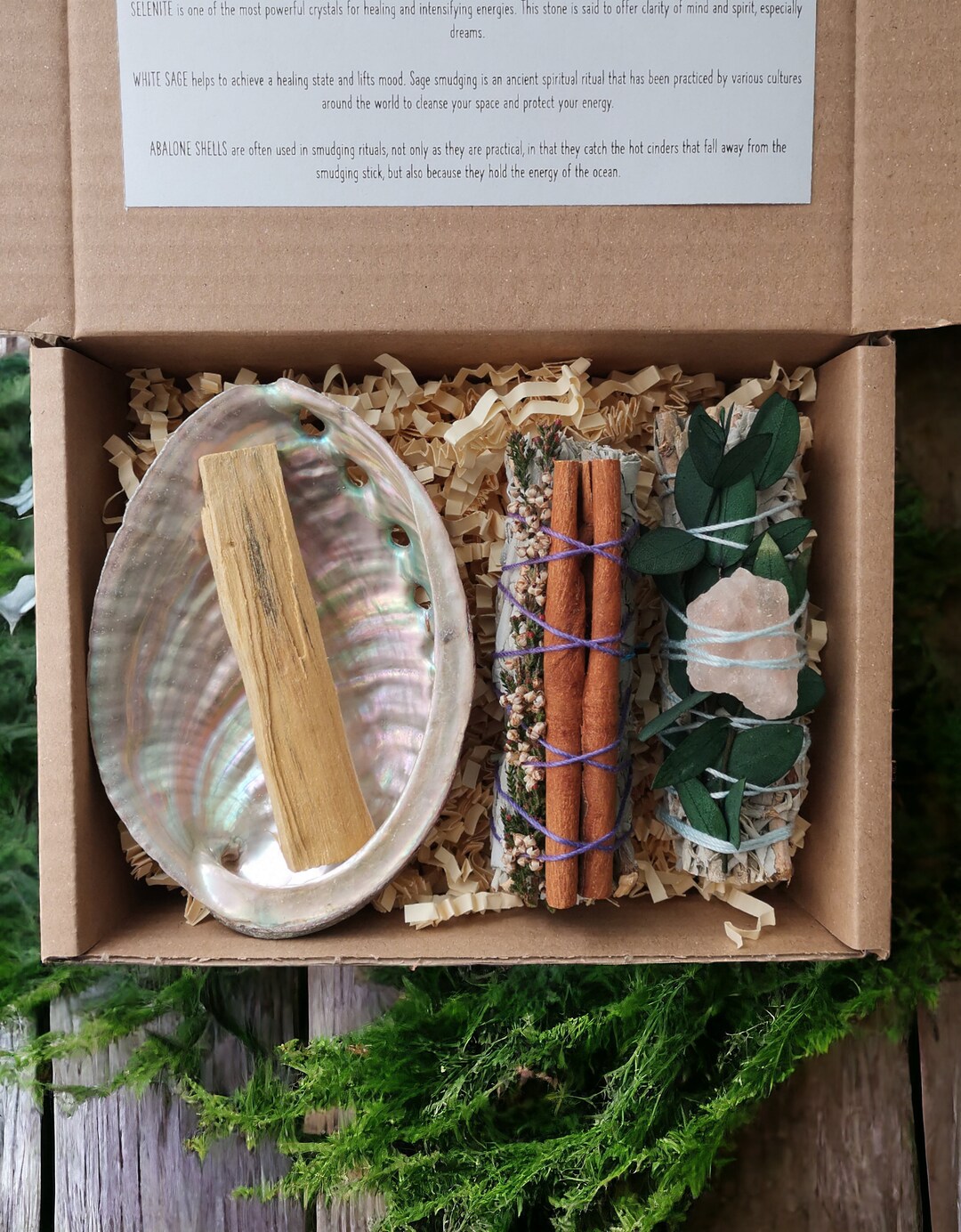 SACRED SPACE Smudging Set / Energy Cleansing Ritual Set / Abalone Shell ...