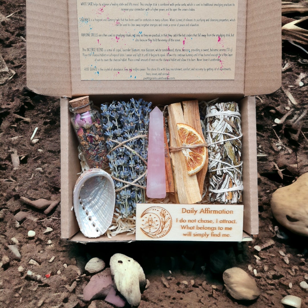 Smudging Set / Energy Cleansing Ritual Set / Lavender Smudging - Etsy UK