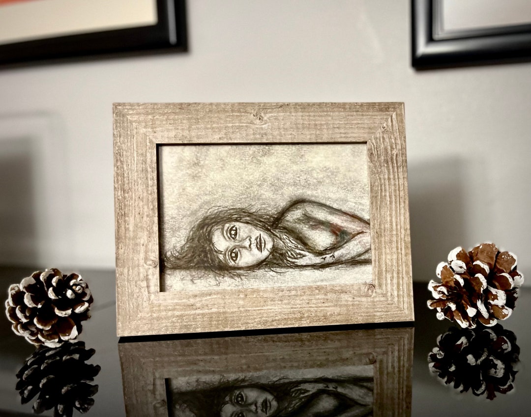 Charcoal Sketch, “some Days, I Crumble” Framed Print - Etsy