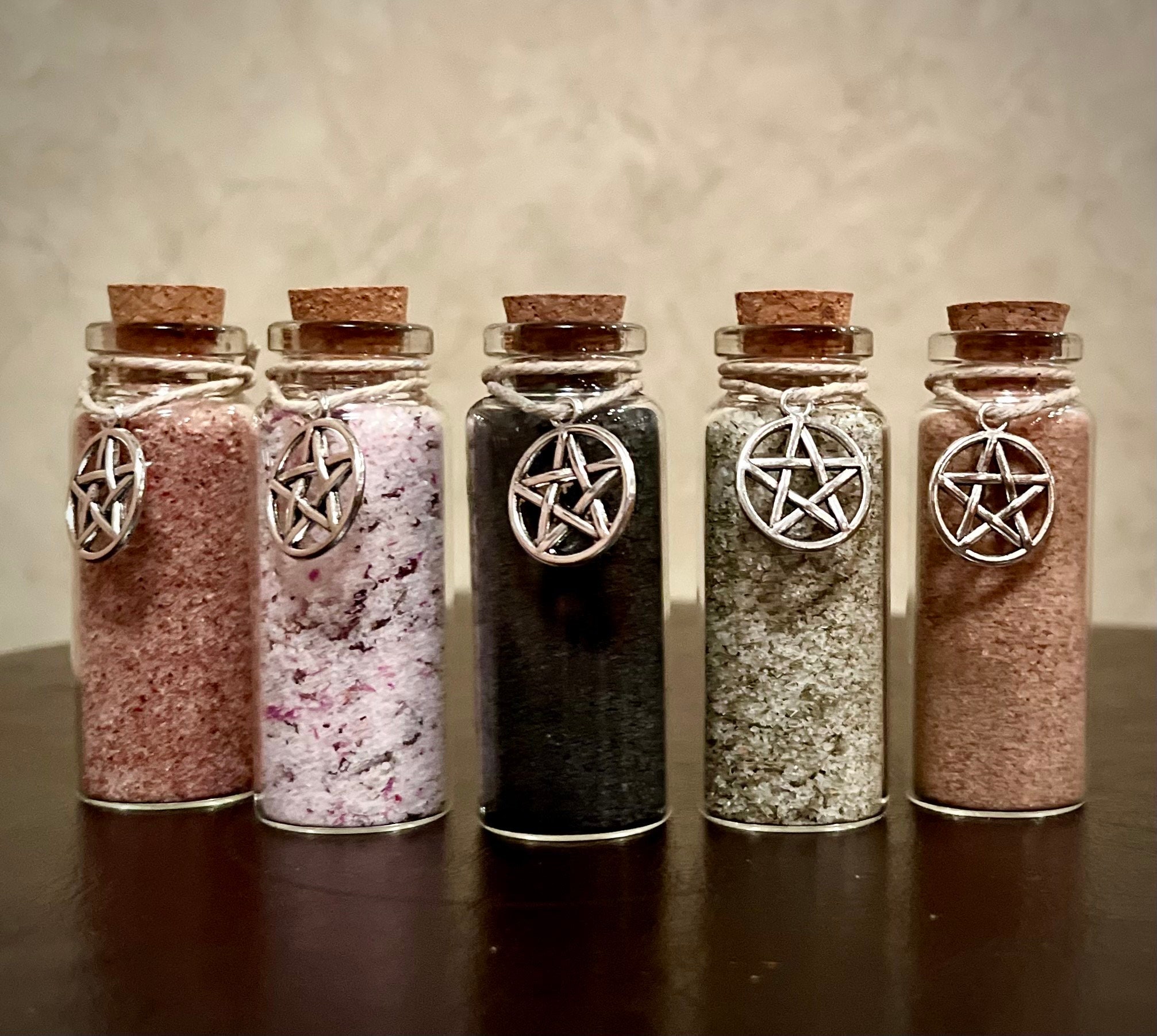 Witches Ritual Salt/spell Charms: Black/red/green/purple/brown Salts ...