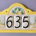 Beach Address Plaque With 4 Numbers Custom Painted Ceramic Address ...