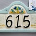 Beach Address Plaque With 3 Numbers Sea Oats End Tiles Custom Painted ...
