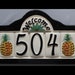 Welcome Address Plaque With 3 Numbers Custom Painted Ceramic - Etsy