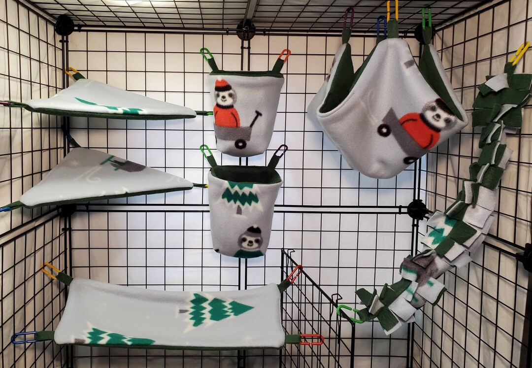 11 - Piece Sledding Sloths With Snowflakes and Tree on Grey Background ...