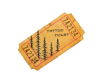 TATTOO TICKET permission to Get One of My Designs Tattooed - Etsy