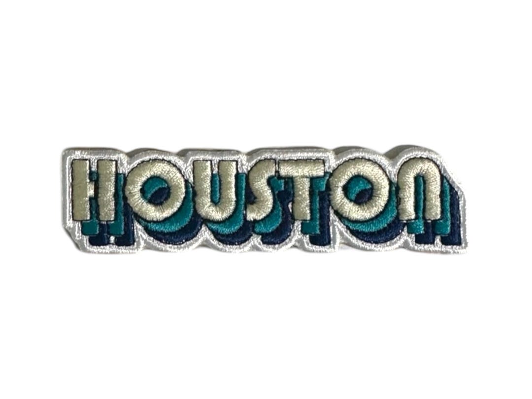 Houston 3D Block Script Embroidered Iron-on Patch - Etsy