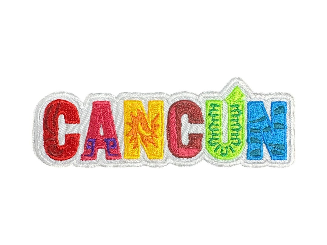 Cancun Vacation Mexico Beach Travel Embroidered Iron-on Patch - Etsy