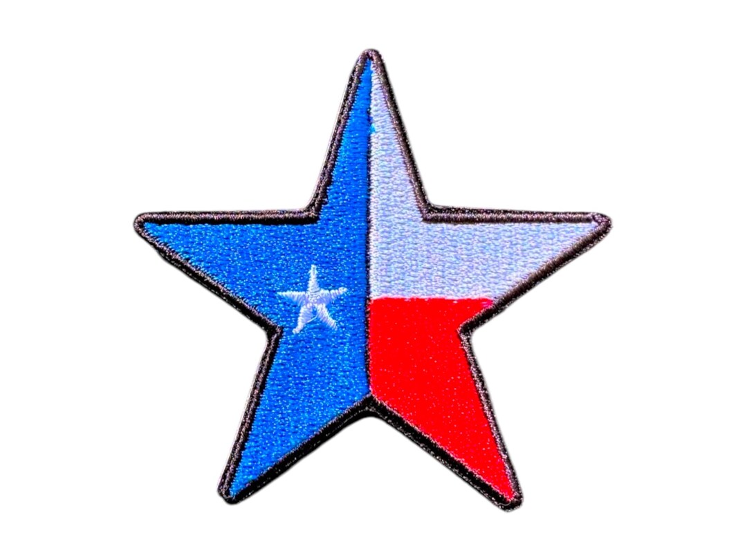 Texas State Flag Star Embroidered Iron-on Patch - Etsy