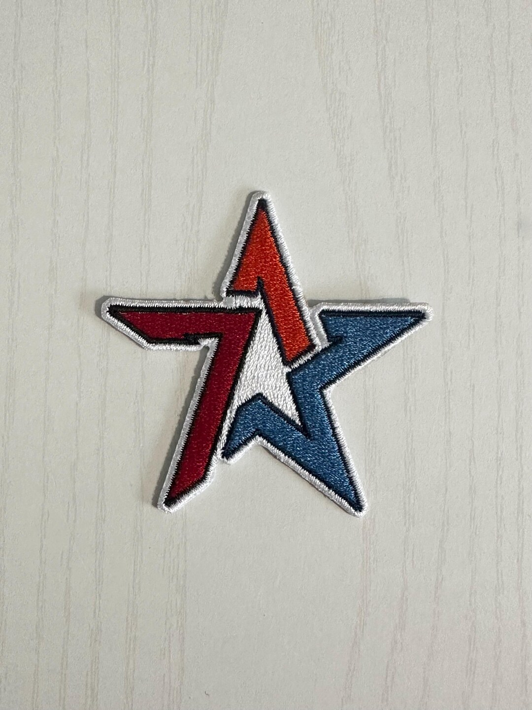 Houston 713 Trio Star Embroidered Iron-on Patch - Etsy