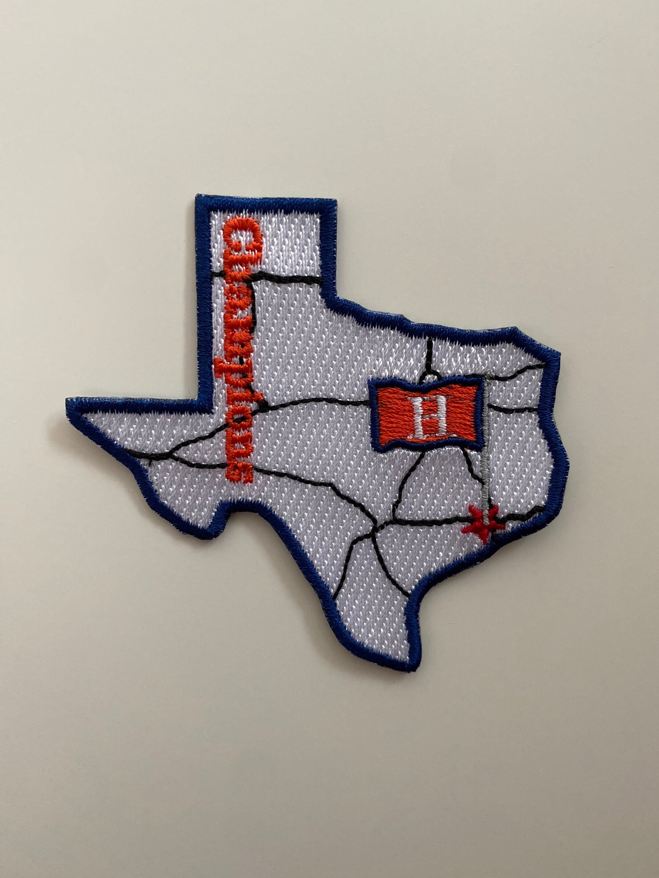 Houston Texas Road Map Flag Embroidered Iron-on Patch - Etsy