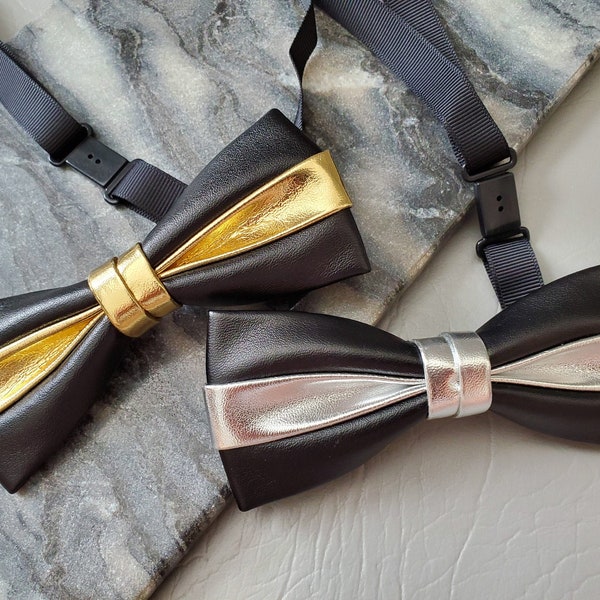 Metallic Bow Tie Etsy
