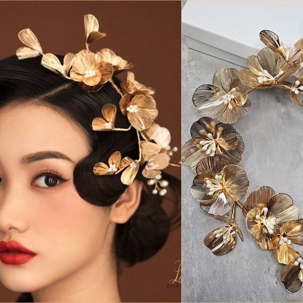Gold Headpiece - Etsy