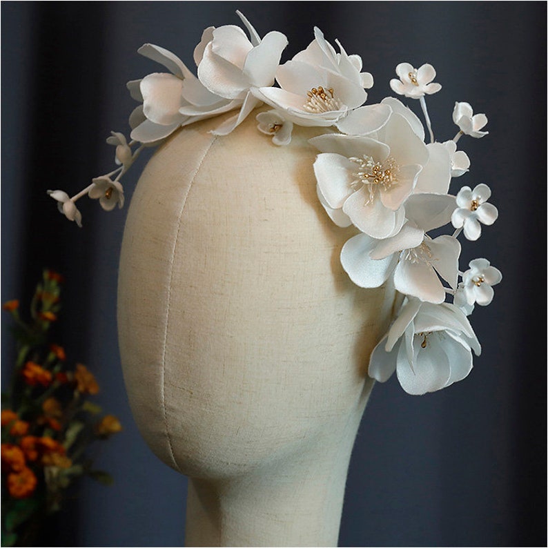 Exaggerated Large White Fabric Flower Modern Bride Bridal - Etsy