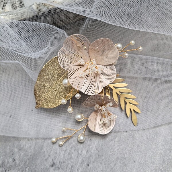 Chinese Bride Gold Hairpiece - Etsy