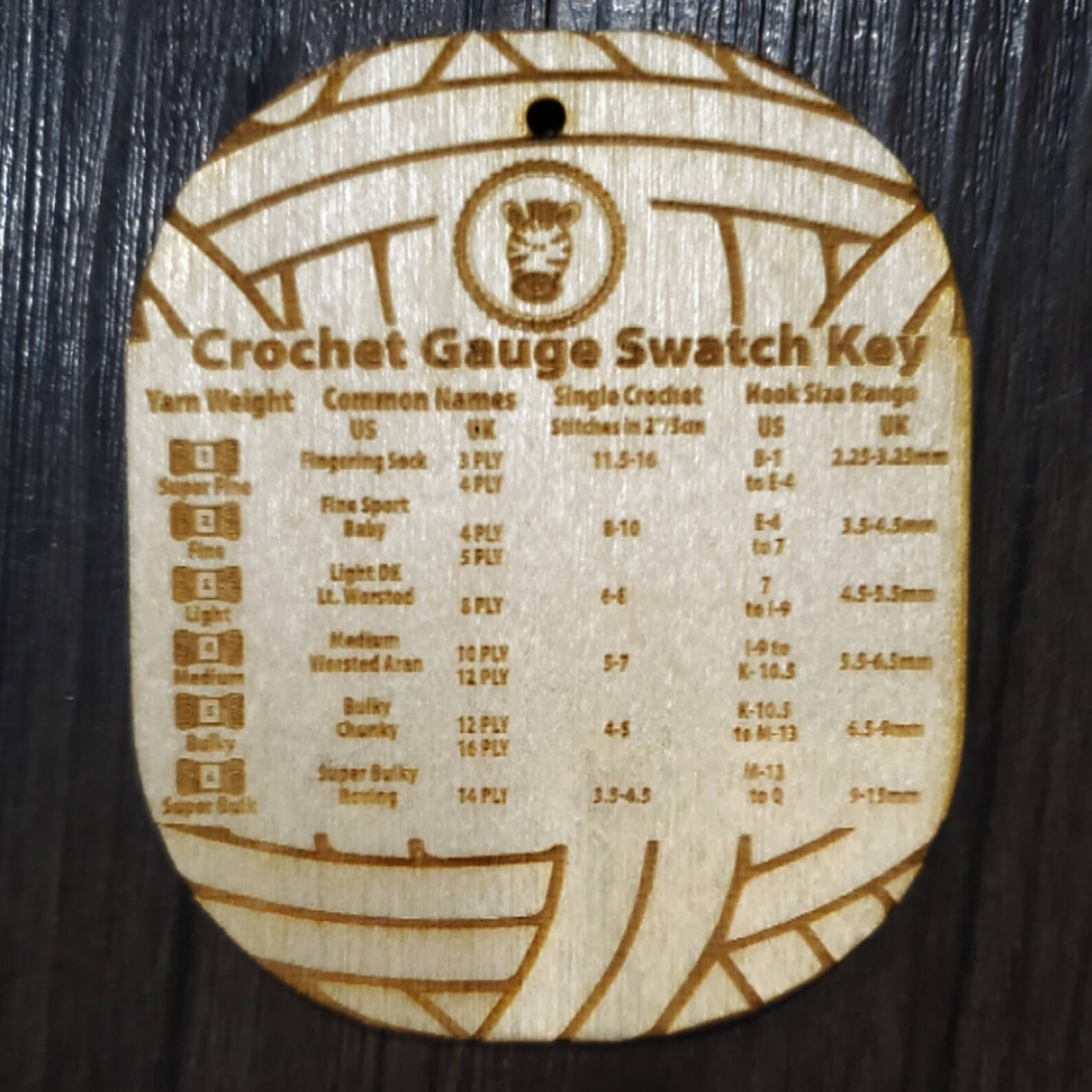 Wooden Measurement Keys Crochet Knit WPI Gauge Rulers - Etsy