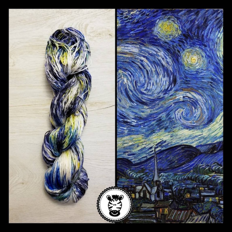 Hand Dyed Yarn: Starry Night Available in Silk, Baby Alpaca, Linen ...